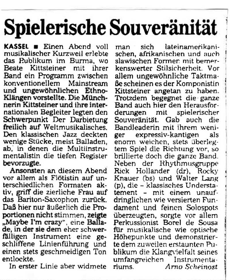 Press & Media – Beate Kittsteiner